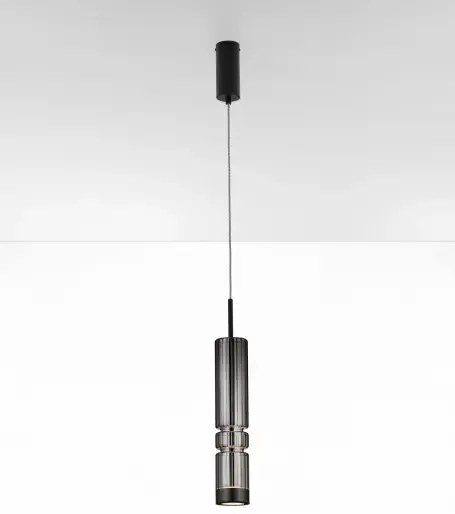 LED černo-šedý moderní lustr Bento 180