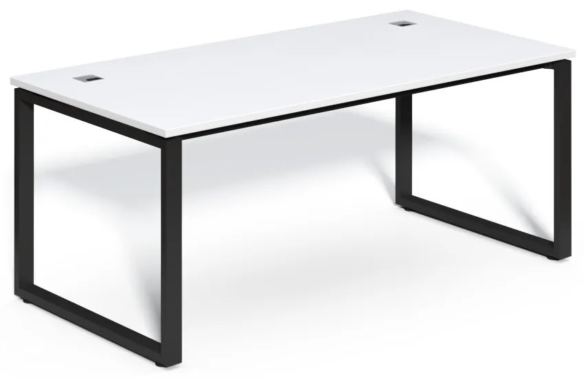 Stůl SimpleOffice 180 x 90 cm, bílá / černá