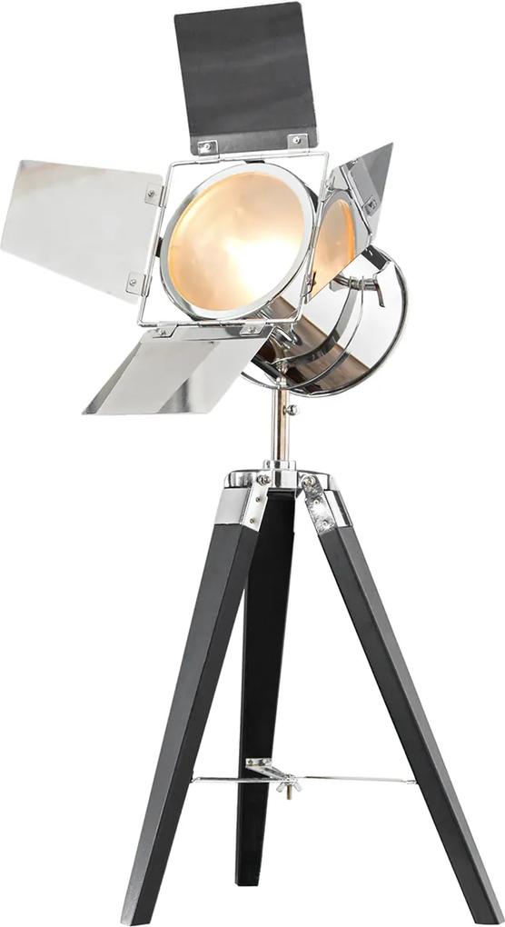 Moebel Living Stojací lampa Creed 65cm černá-chrom / 36847