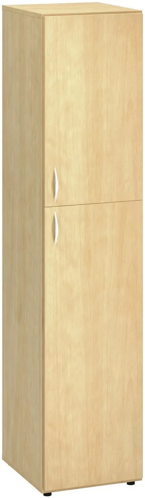 Interier Říčany Dvoudílná kancelářská skříň CLASSIC - dveře pravé, 400 x 470 x 1780 mm, divoká hruška