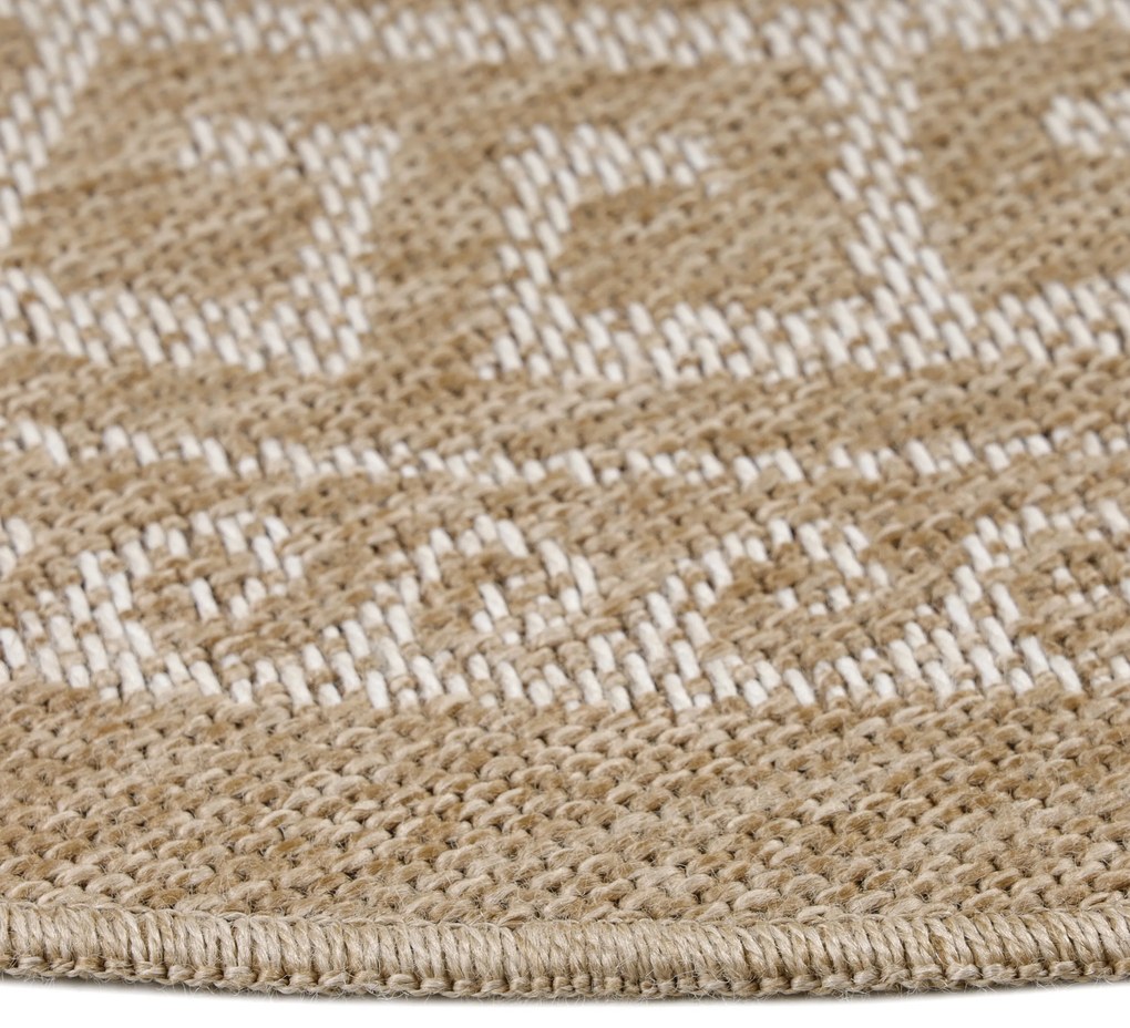Ayyildiz, Kusový koberec Comilla 887 Beige kruh, 120x120 (průměr) kruh, béžová, chodba / předsíň