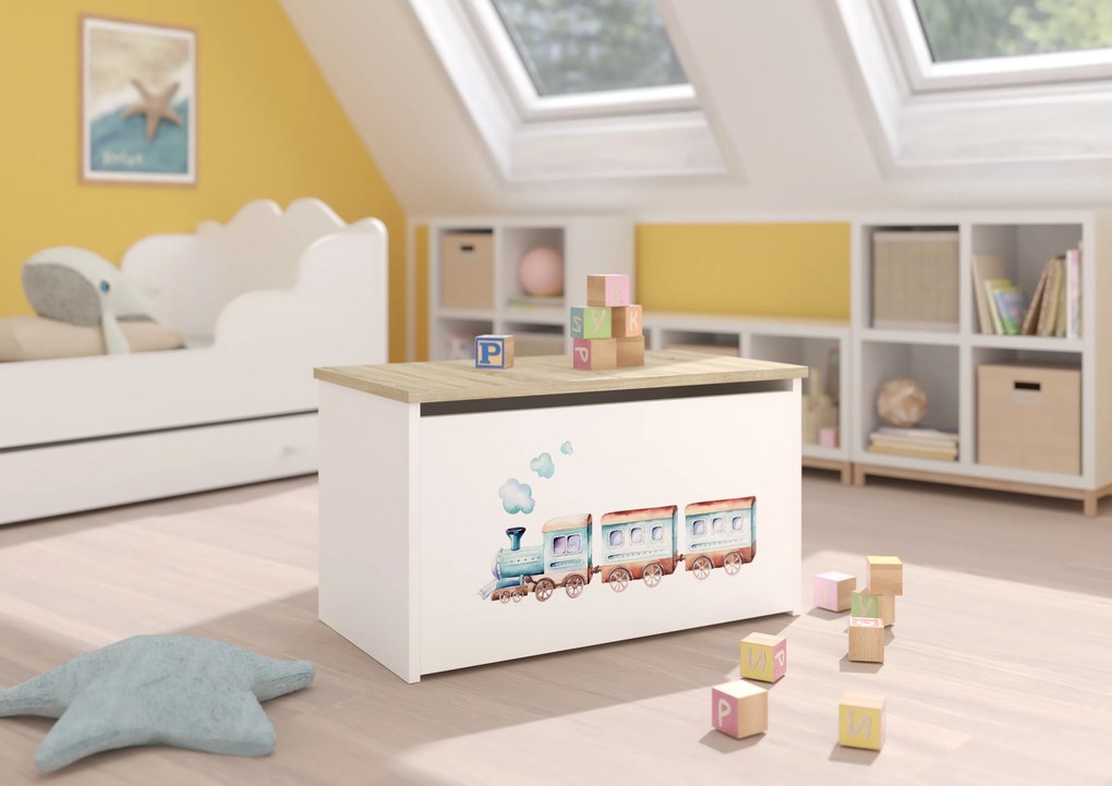 ADRK Furniture Truhla na hračky DARIA TB-Dar-W+S-RAIL-n-O055