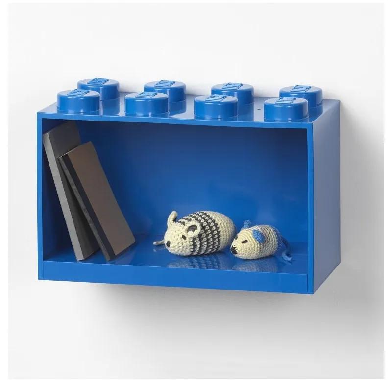 Dětská modrá nástěnná police LEGO® Brick 8