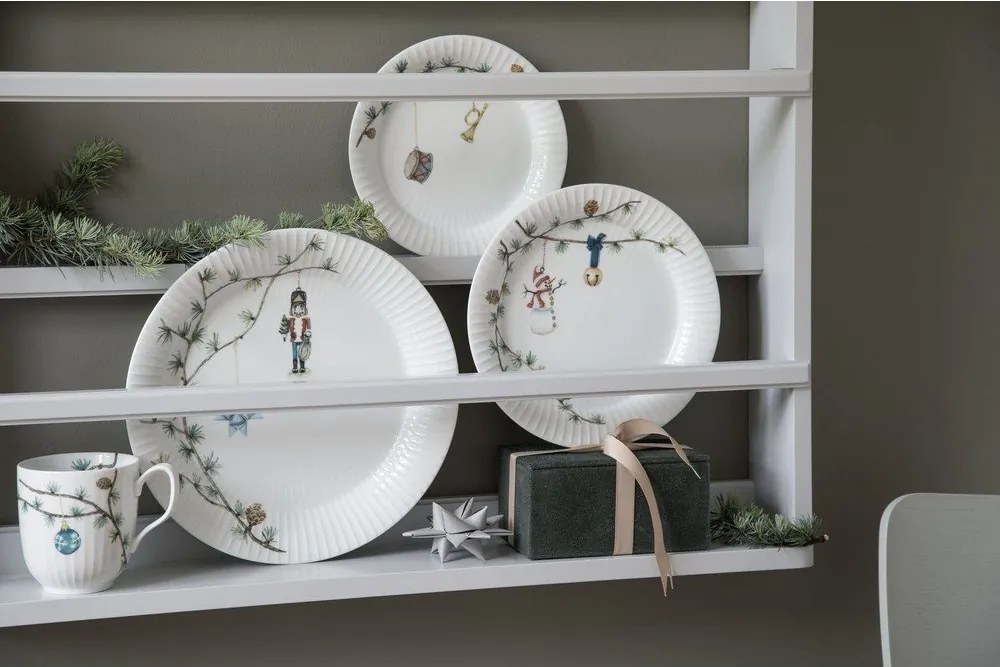 Bílý dezertní porcelánový talíř s vánočním motivem ø 19 cm Hammershøi Christmas – Kähler Design