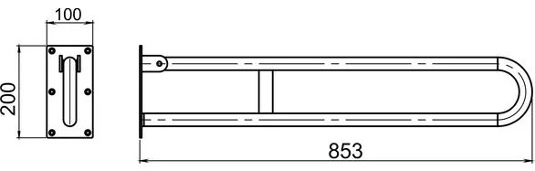 Novaservis Madlo dvojité sklopné 83 cm, bílá R66830,11