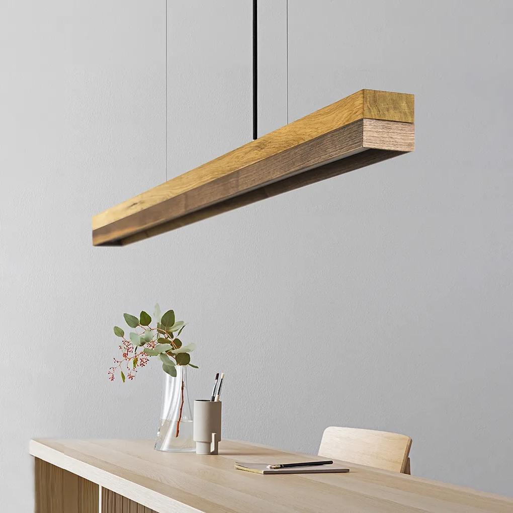 Dřevěné LED lineární svítidlo vhodné nad dlouhé stoly C1o  Dřevěné LED lineární svítidlo vhodné nad dlouhé stoly C1o Dekor: Ořechové dřevo, Stmívání:…
