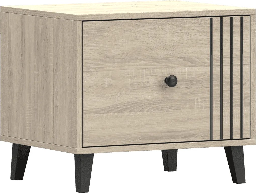 IDZ Noční stolek FOX 22, 54 cm cm Dub Sonoma/Černá