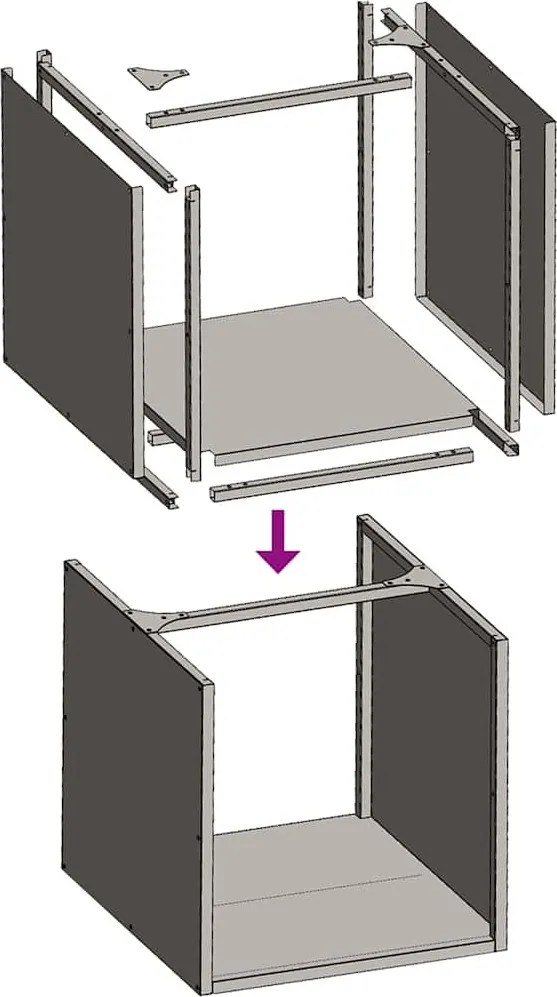 vidaXL Stojan na palivové dřevo 40x40x40 cm [864238] Barva: Povětrnostně odolná ocel