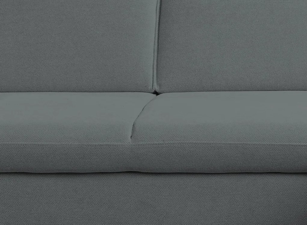 Rohová sedačka Glow, středně šedá látka, pravý roh