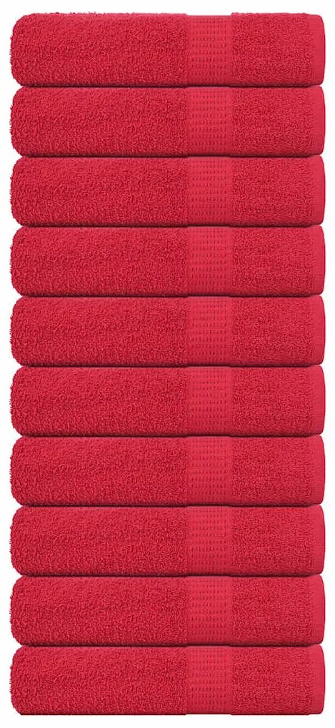Ručníky FROGN 10 ks červené 100x150 cm 360 g/m² 136934