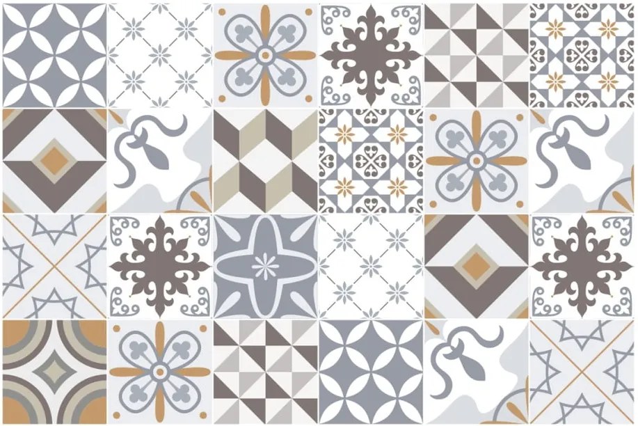 Sada 24 samolepek Ambiance Tiles Beige