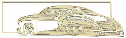 Dřevěný obrázek automobilového nadšence I SENTOP PR0319