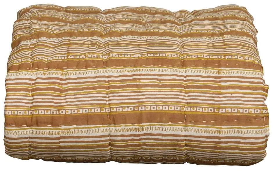 Hnědo-béžový bavlněný přehoz na dvoulůžko 220x265 cm Banding – BePureHome