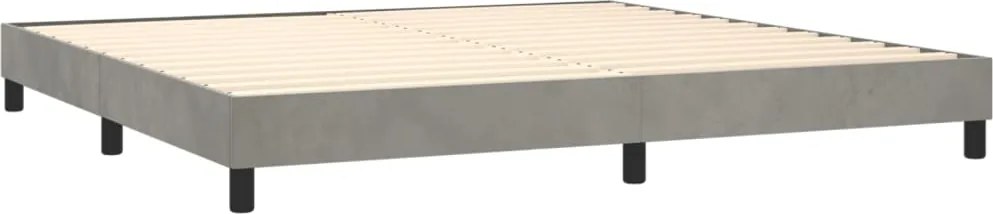 Box spring postel s matrací světle šedá 200x200 cm samet 3141263