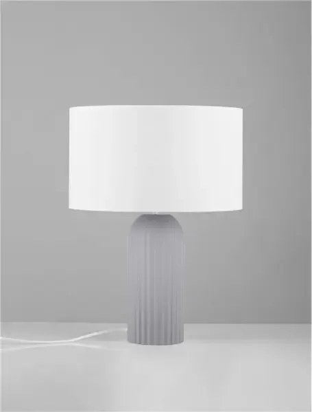 LED šedo-bílá stolní lampa Ammos