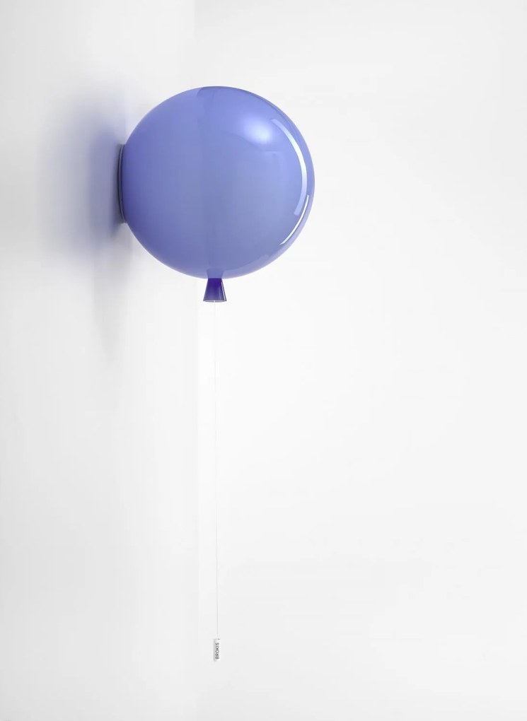 Brokis PC880 Memory, nástěnný svítící balonek z modrého skla, 1x15W, prům. 30cm