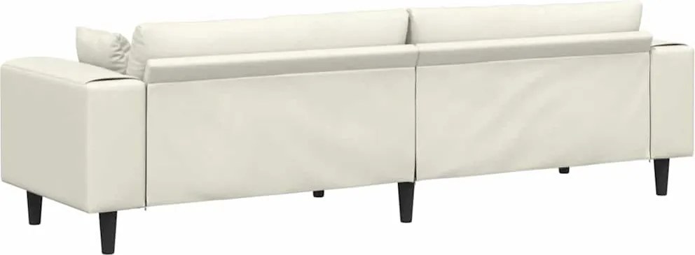 Pohovka Krémová 250 x 77 x 76 cm samet 3335160