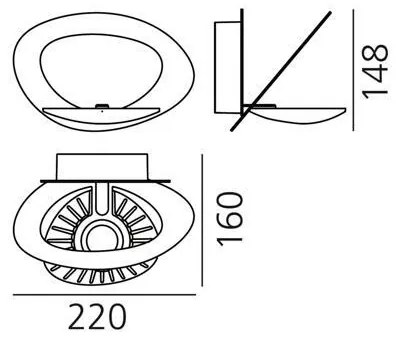Artemide 1248010A - LED Stm. nástěnné svítidlo PIRCE LED/27W/230V 3000K bílá