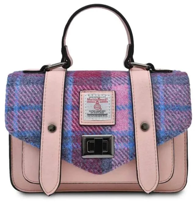 Kabelka The Mini Satchel Pink and Blue Tartan - Islander