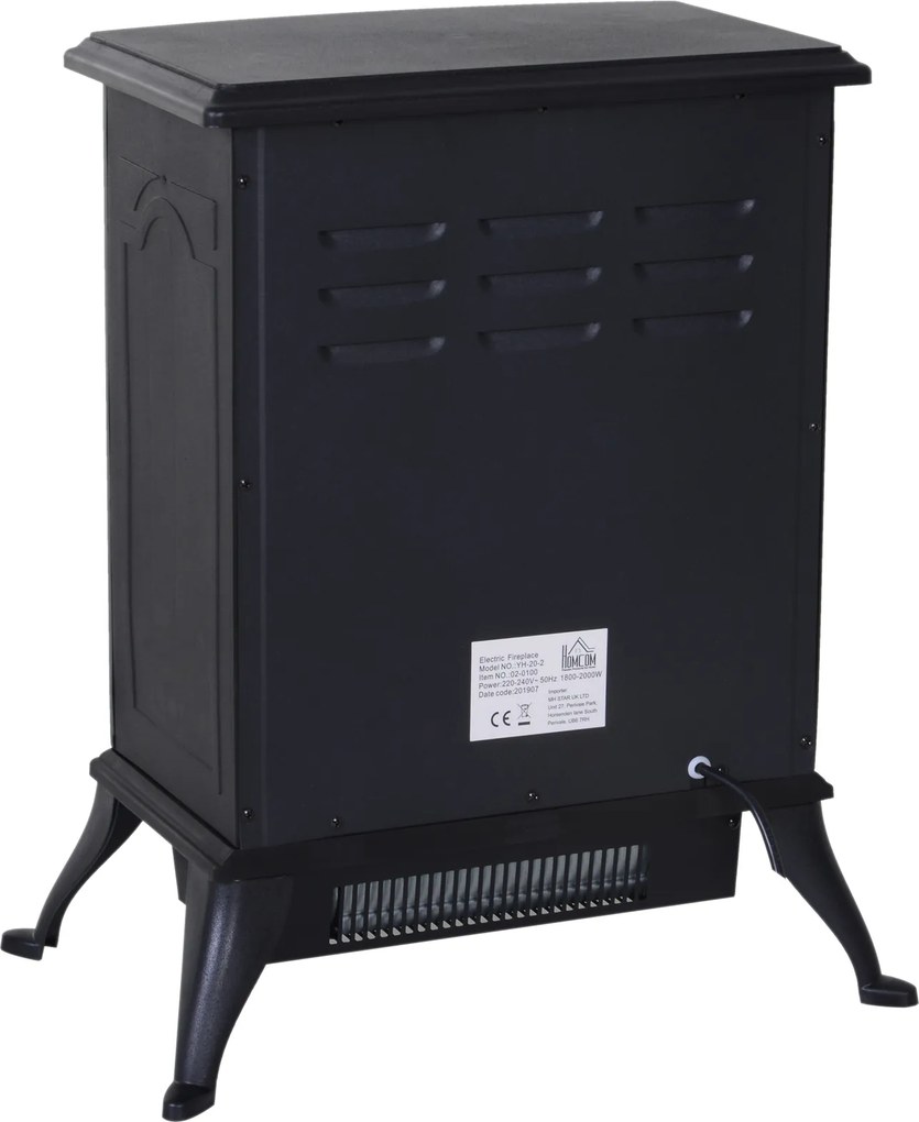 HOMCOM Elektrokamin Krb Krbová kamna Elektrický nástěnný krb (Model6)