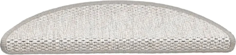 Samolepící nášlapy na schody vzhled sisal 30ks 56x17x3cm béžové 3365858