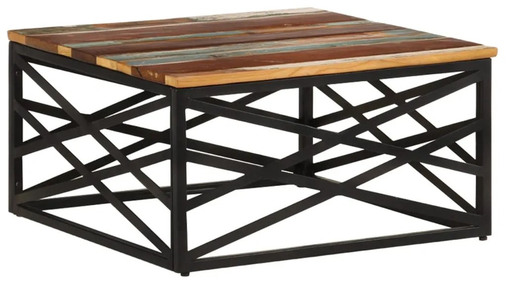 Konferenční stolek 68 x 68 x 35 cm masivní recyklované dřevo - Default Title