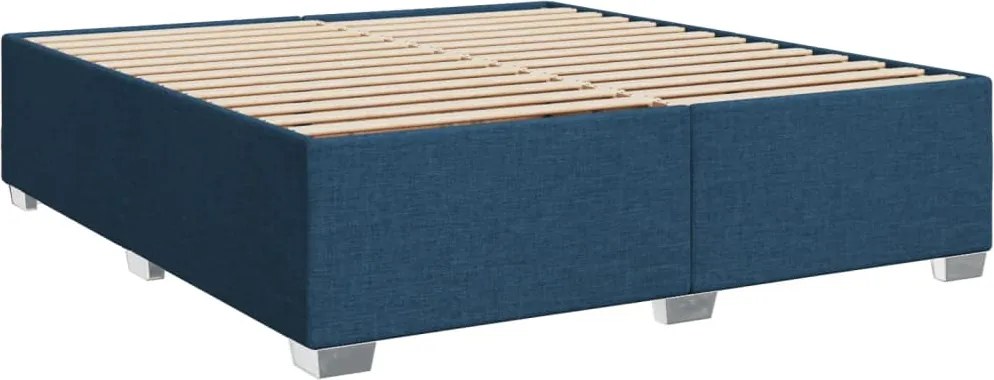 Box spring postel s matrací modrá 180x200 cm textil 3290566
