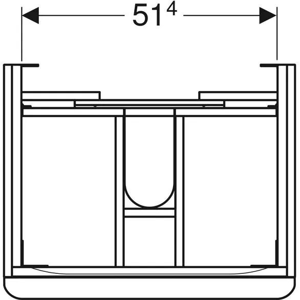 Geberit Smyle Square Koupelnová skříňka pod umyvadlo 58,4 cm, písková šedá 500.352.JL.1