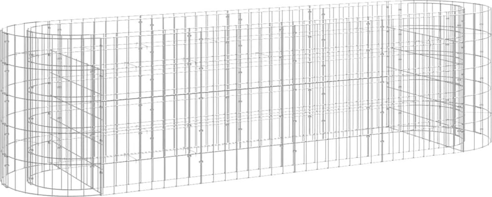 Gabionový vyvýšený záhon pozinkované železo 190 x 50 x 50 cm 152025