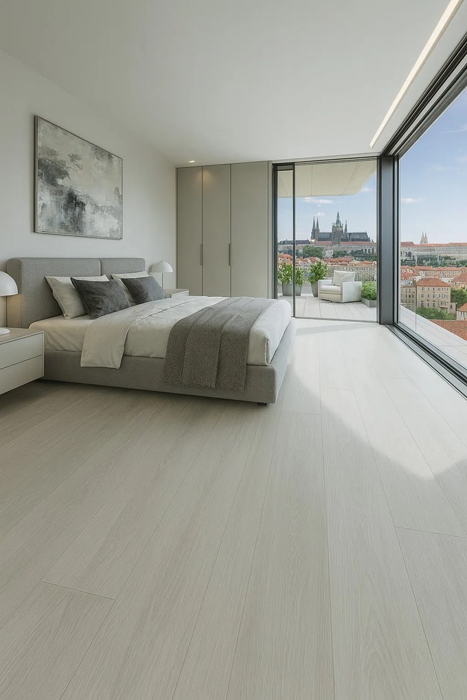 Gerflor, PVC podlaha - lino Loftex 2170 Boutic Clear, na míru, šíře 2m,4m, šedá, filc, chodba / předsíň