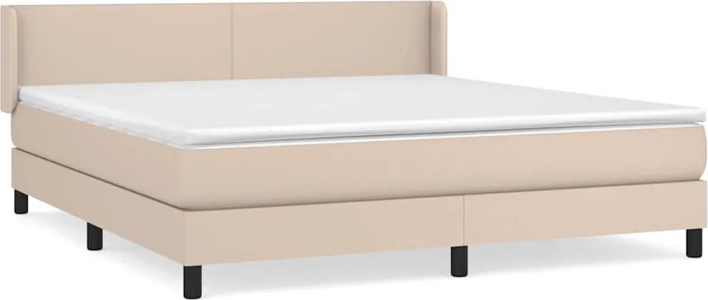 Box spring postel s matrací cappuccino 180 x 200 cm umělá kůže 3130678
