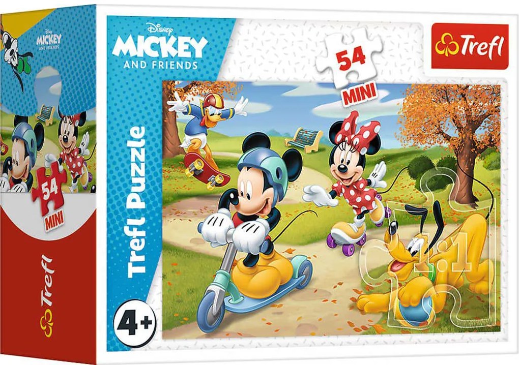 TREFL PUZZLE Mickey Mouse Den s přáteli mini 20x13cm 54 dílků 4 druhy tr54190