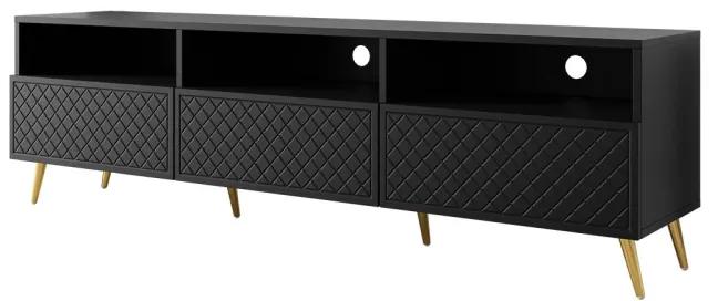TV stolek/skříňka Borunti 3K, Barva dřeva: černá