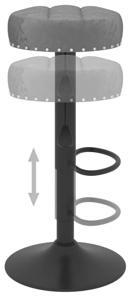 vidaXL Marketos Barové židle 2 ks tmavě šedé samet