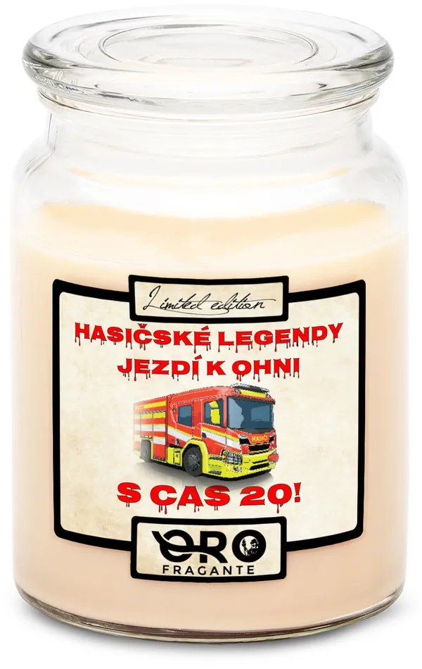 Svíčka Hasičské legendy – CAS 20 (Vůně svíčky: Vanilka)