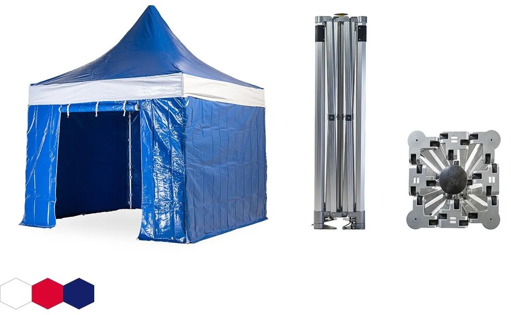 NŮŽKOVÝ PARTY STAN 3x3 m TENTino BIG HEXAGON PVC EXTREME Barva: 1A - BÍLÁ