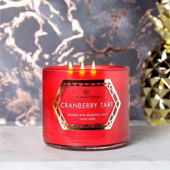 Colonial Candle svíčka Luxe Cranberry Tart, 411 g