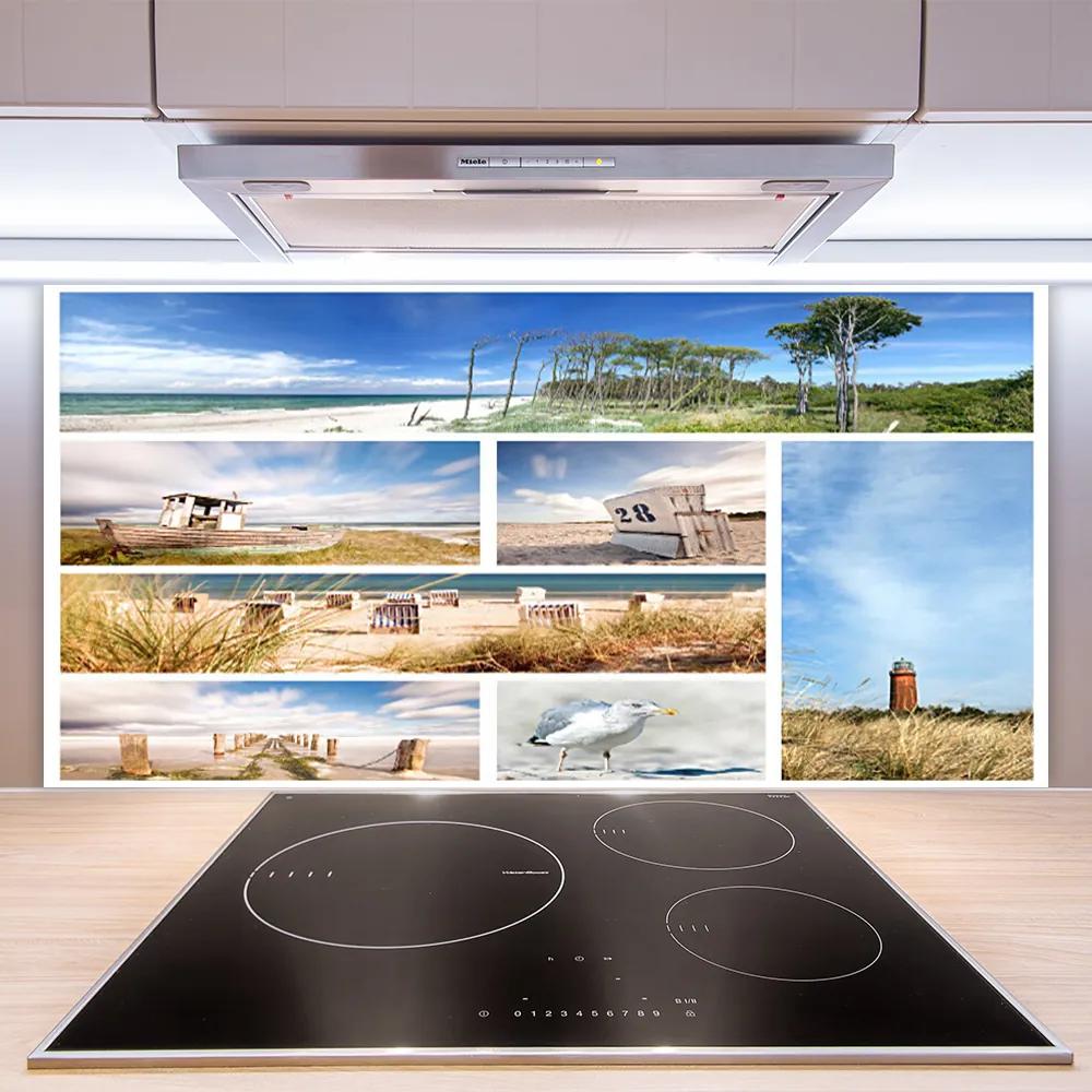 Kuchyňský skleněný panel Moře Krajina 140x70 cm