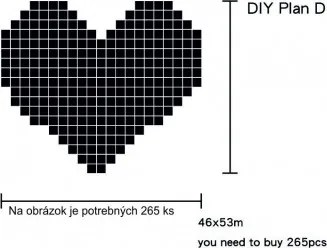 Nálepky na stěnu samolepky srdce I SENTOP FA-501 FA501