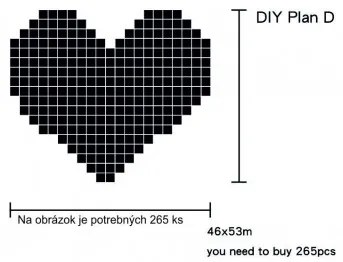Nálepky na stenua samolepky srdce I SENTOP FA-501 FA501