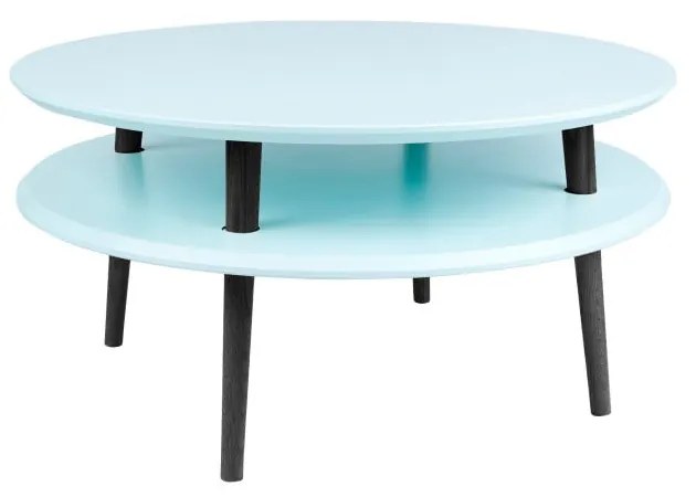 Světle tyrkysový konferenční stolek s černými nohami Ragaba UFO, Ø 70 cm