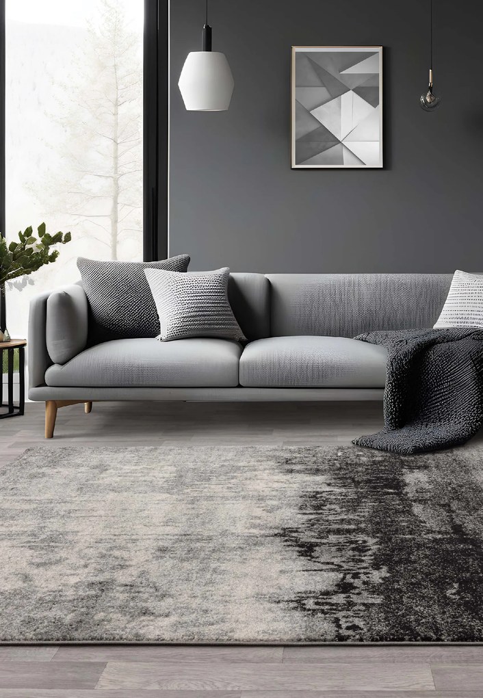 Šedý koberec Dinamo Abstract Grey Rozměry: 160x230 cm