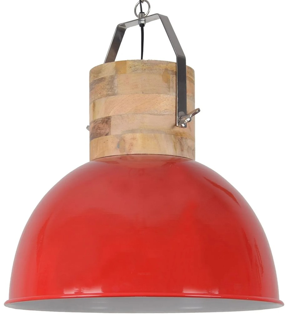 Červené závěsné kovové retro světlo Fabriano Shiny red - Ø50*60 cm