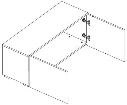 Sestava Imperium 7 - bílá / dub sonoma