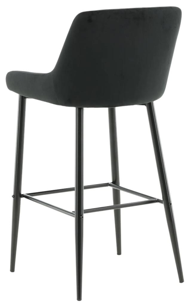 Barová židle Plaza, 2ks, černá, S48xD57xV105
