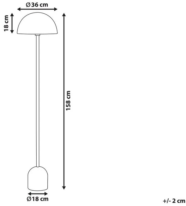 Kovová měděná stojací lampa MACASIA Beliani