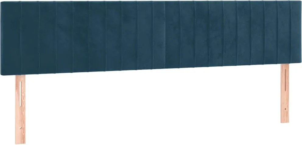 Box spring postel s matrací tmavě modrá 200x200 cm samet 3141447