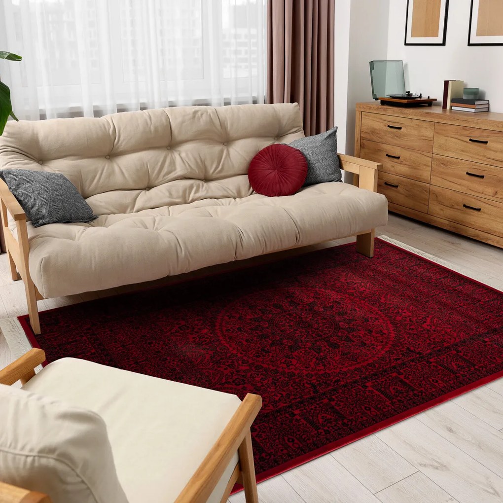 Dywany Łuszczów, Kusový koberec Orient 6039 vínový, 300x400, červená, kancelář