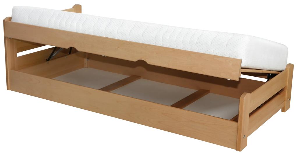 Dřevěná postel Tornado Zvolte rozměr postele: 120x200 cm, Barva dřeva: Rustikální