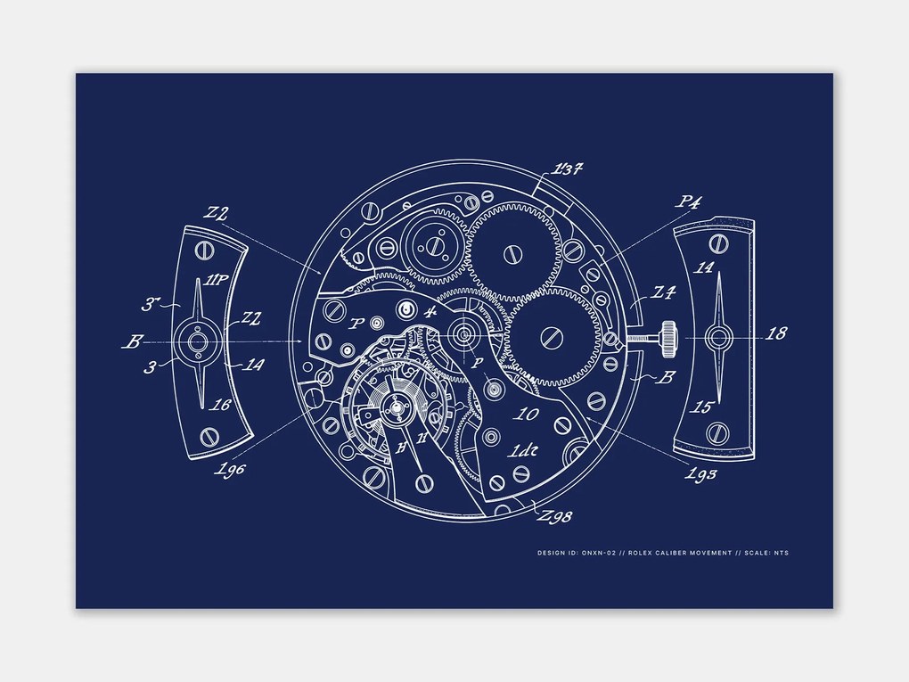 ROLEX CALIBER MOVEMENT Dark Blue / A3